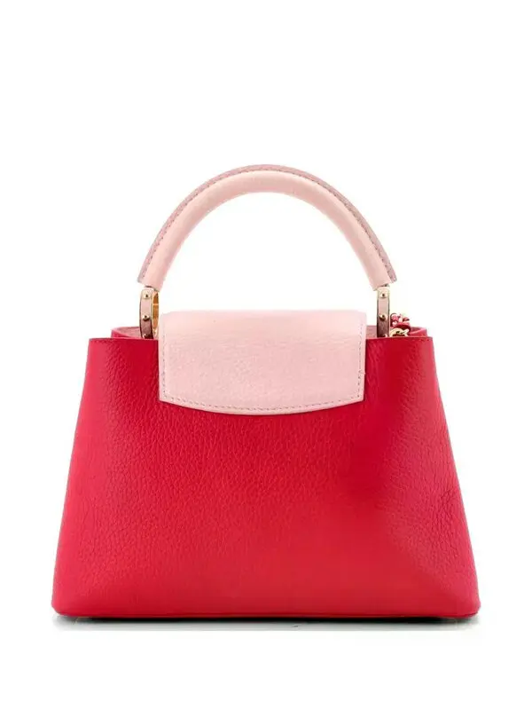 LOUIS VUITTON Braided Chain Capucines Bb Satchel In Taurillon Leather - Pink