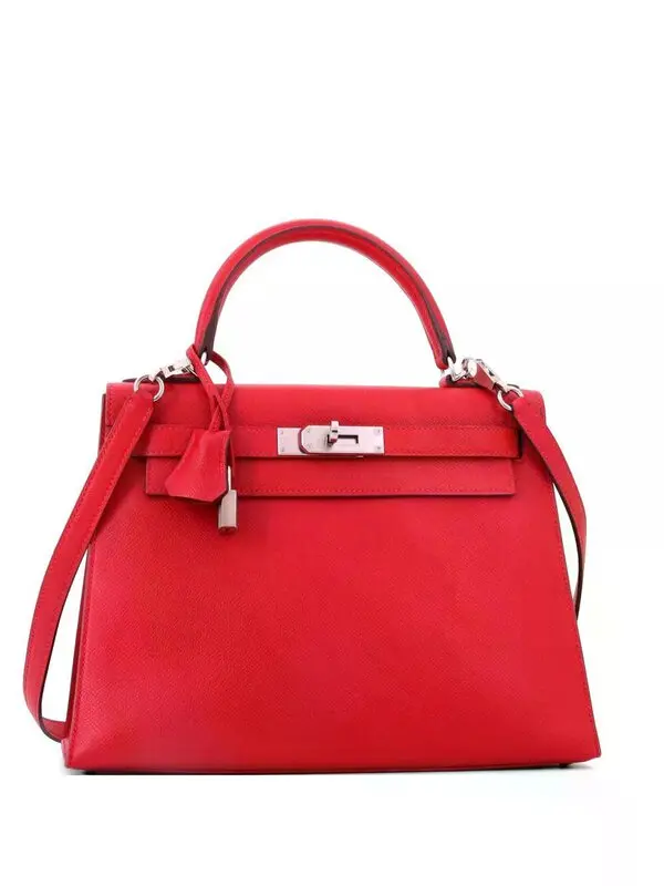 Hermès Kelly Handbag Epsom With Palladium Hardware 28 Satchel
