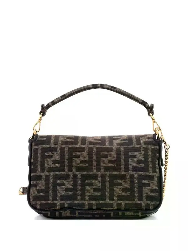 Fendi Zucca Canvas Mini Baguette Bag