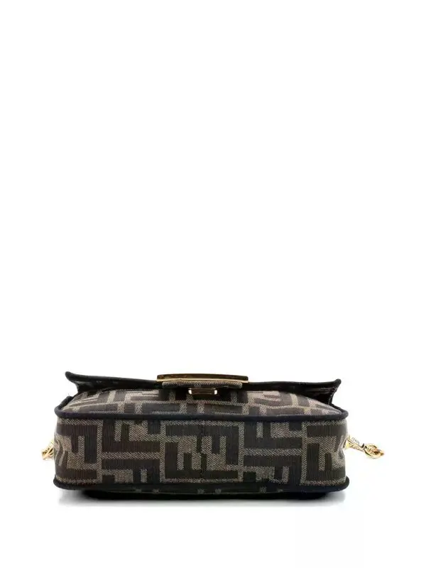Fendi Zucca Canvas Mini Baguette Bag