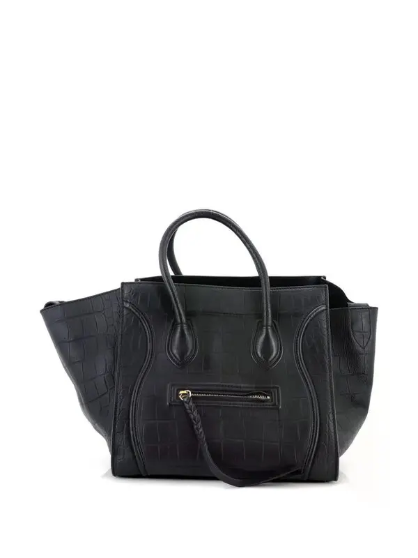 Celine Phantom Croc Embossed Leather Medium Tote Bag