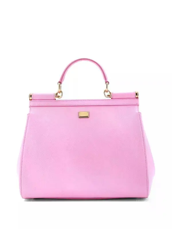 Dolce & Gabbana Miss Sicily Embellished Leather Satchel - Pink