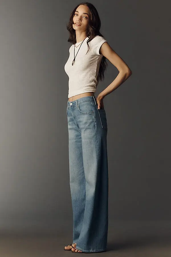 Citizens Of Humanity Lyra Long High-rise Wide-leg Jeans - Canopy