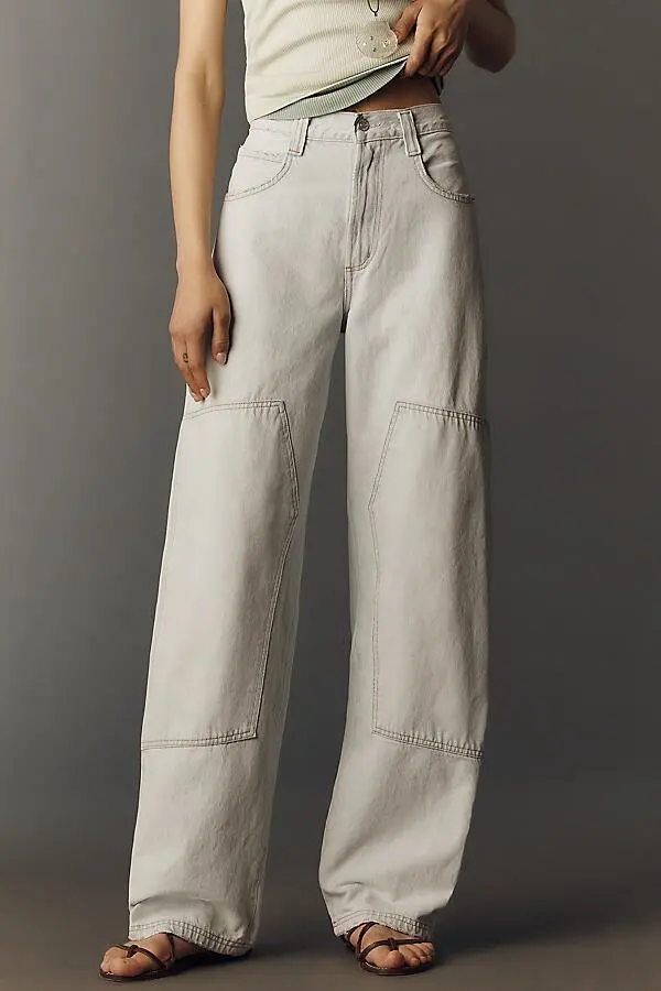 AGOLDE Laria Pieced High-rise Wide-leg Jeans - Process