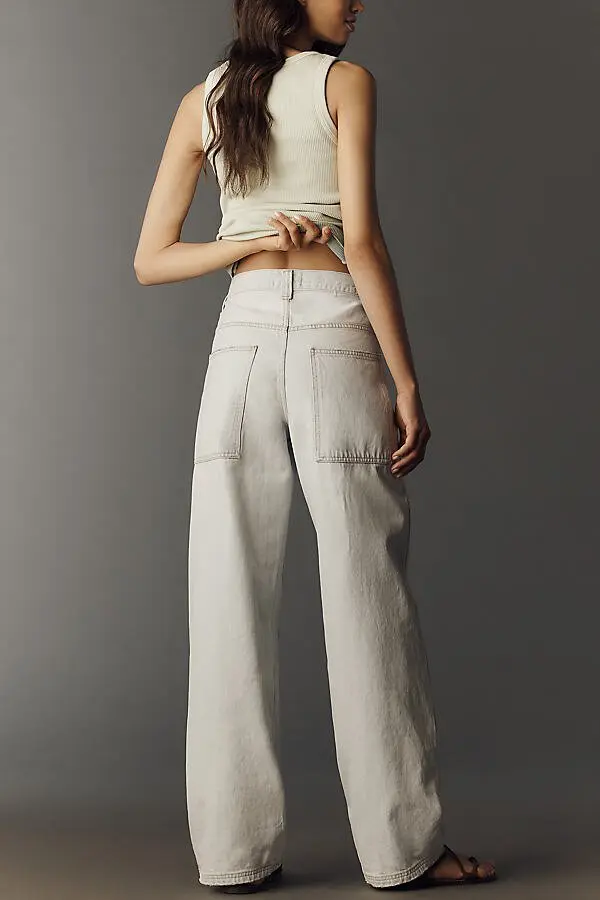 AGOLDE Laria Pieced High-rise Wide-leg Jeans - Process