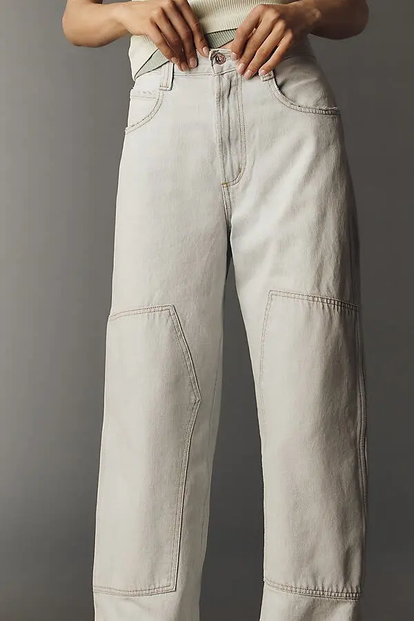 AGOLDE Laria Pieced High-rise Wide-leg Jeans - Process