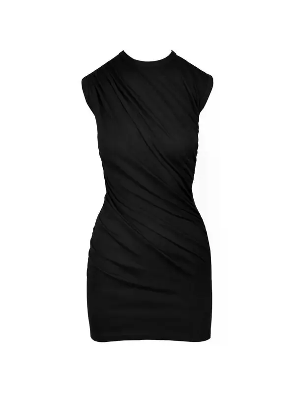IOANA CIOLACU Ruched Mini Dress - Black