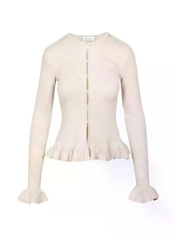 IOANA CIOLACU Beige Ribbed Peplum Blouse - Neutrals
