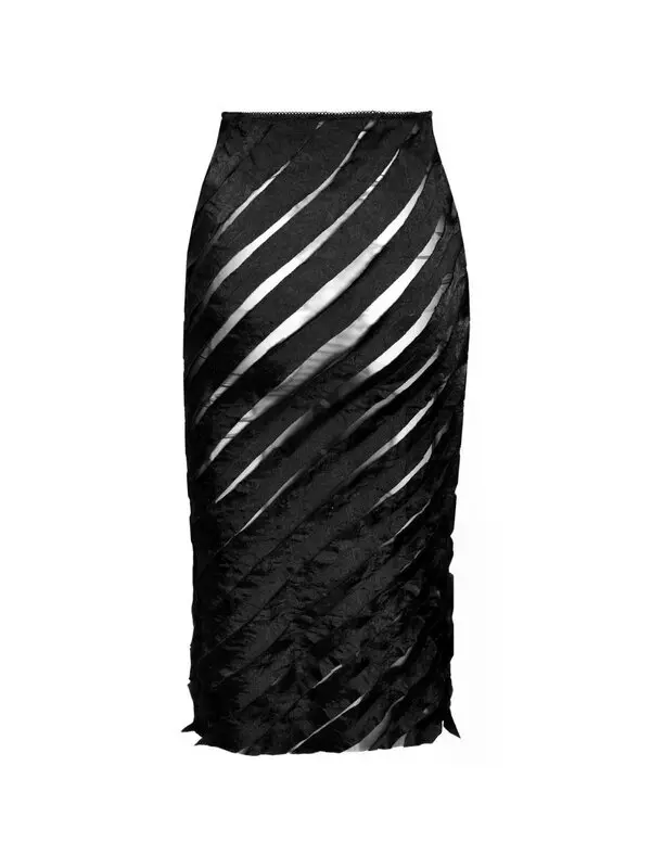 IOANA CIOLACU Spiral Panelled Midi Skirt