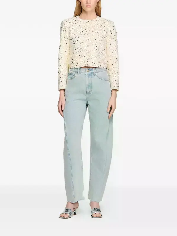Sandro Sequin-embellished Cropped Jacket