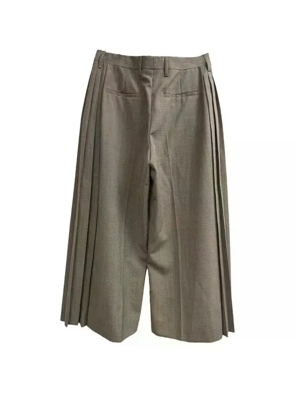 Prada Plaid Pleated Trousers