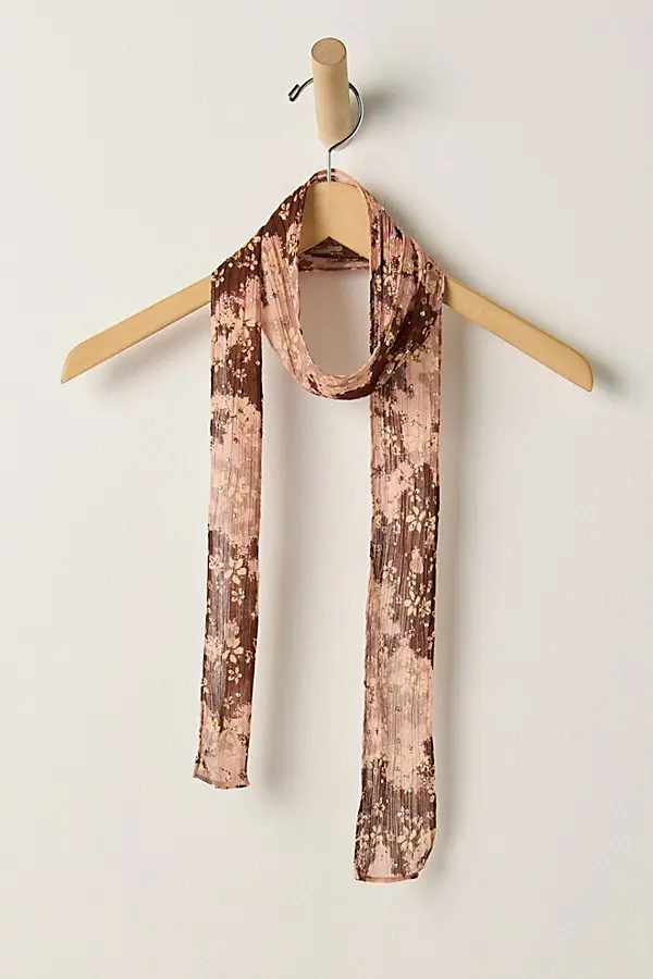 Free People Ultra Skinny Scarf - Apricot Nectar Wildloom