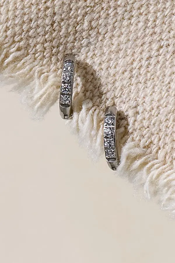 LOVER'S TEMPO Evie 10mm Huggie Hoop Earrings - Silver