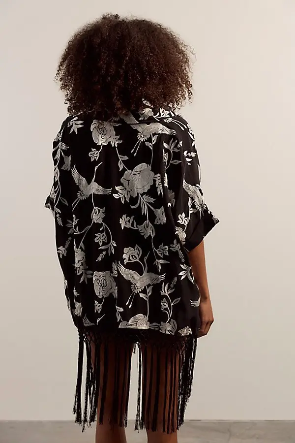 MES DEMOISELLES Franny Fringe Top - Black
