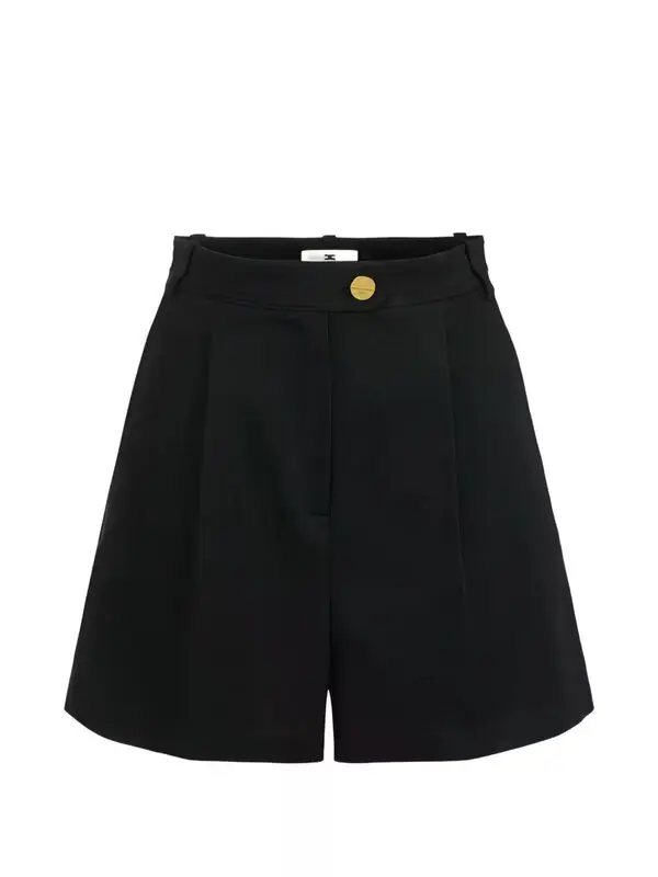 Elisabetta Franchi Gabardine Buttoned Shorts - Black