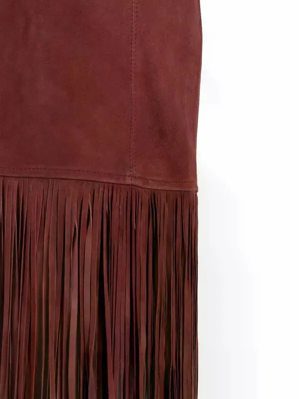 Ermanno Scervino Suede Fringe Skirt