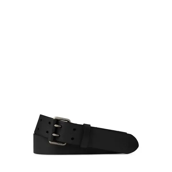 Ralph Lauren Double-prong Leather Belt - Black