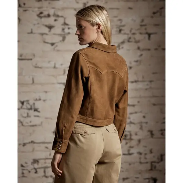 Ralph Lauren Sueded Sheepskin Western Jacket