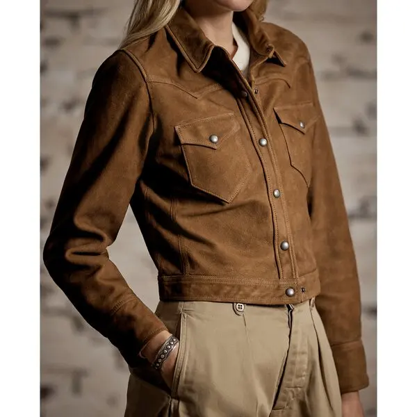 Ralph Lauren Sueded Sheepskin Western Jacket