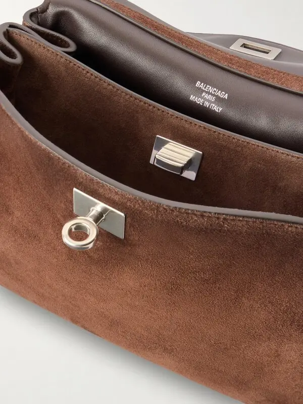 Balenciaga Rodeo Small Suede Tote - Brown