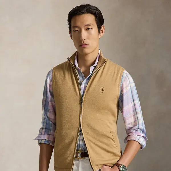 Ralph Lauren Reversible Hybrid Sweater Vest With Signature Pony