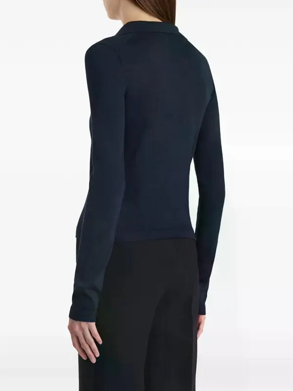 Khaite Mikel Silk Knit Polo