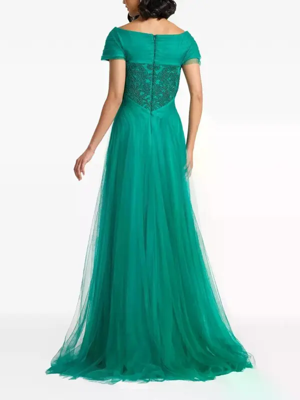 Tadashi Shoji Twisted Lace Maxi Dress