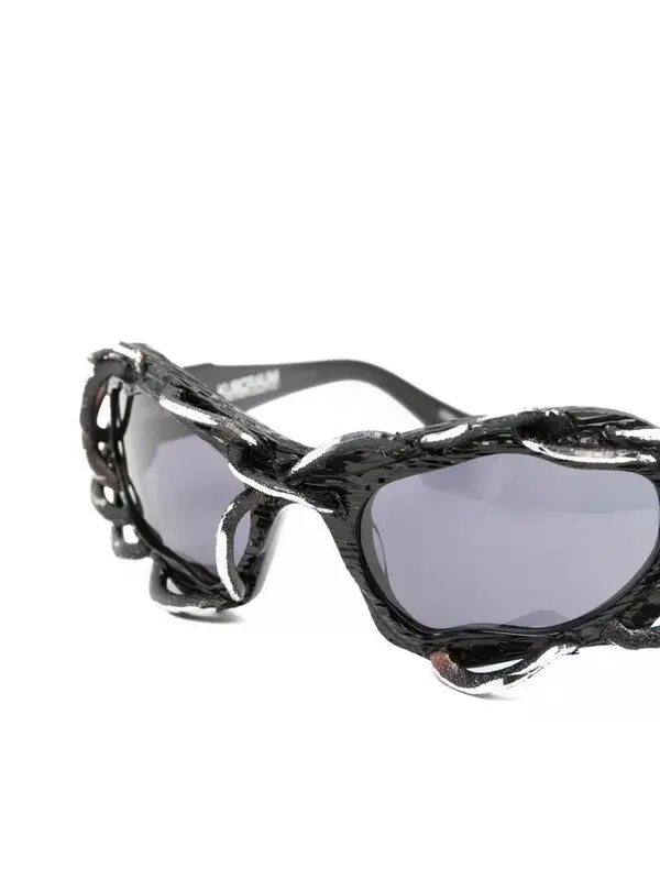 KUBORAUM E22 Gorgone Cat-eye Frame Sunglasses - Black