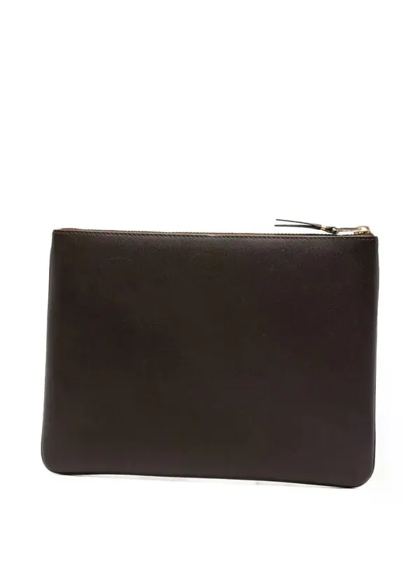 Comme Des Garçons Logo-print Leather Clutch Bag