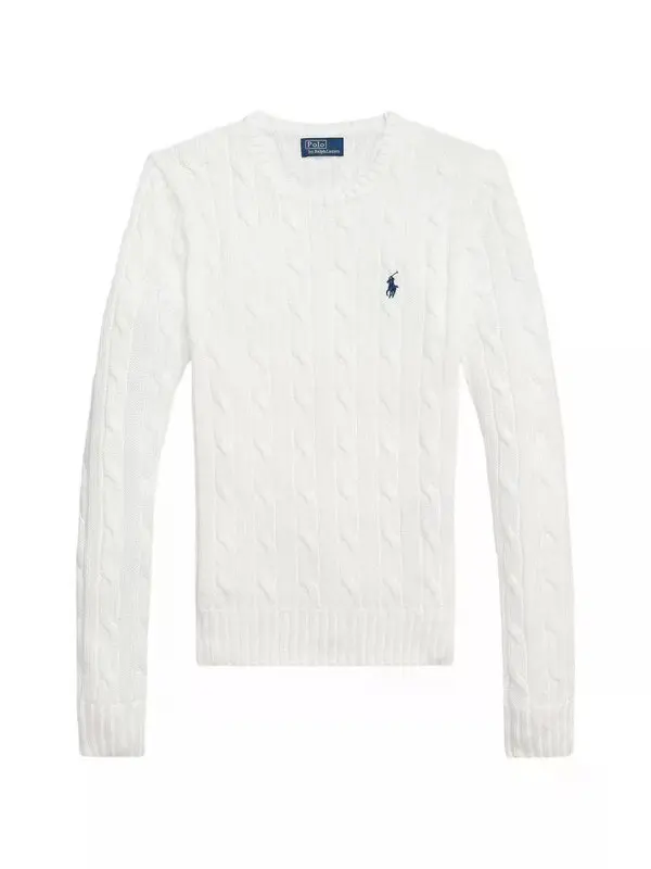 Polo Ralph Lauren Cable-knit Crewneck Sweater - White