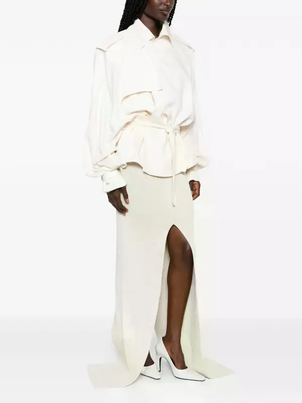 Rick Owens Ribbed Knit Maxi Skirt