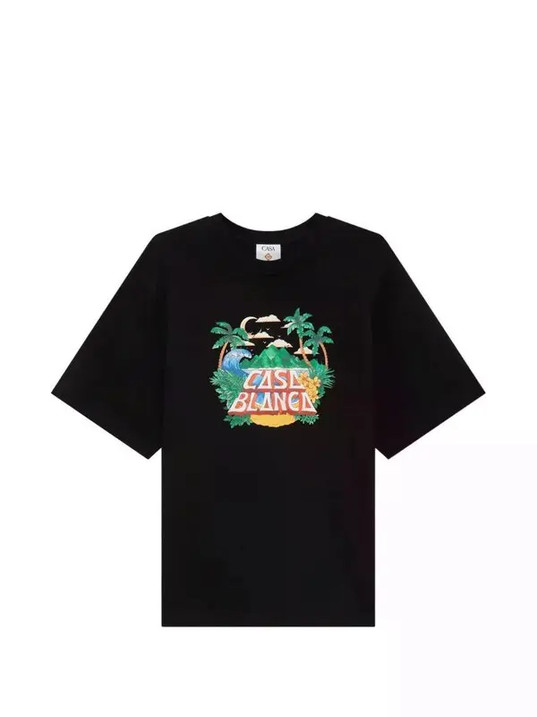 Casablanca Casa Beach Wave T-shirt - Black