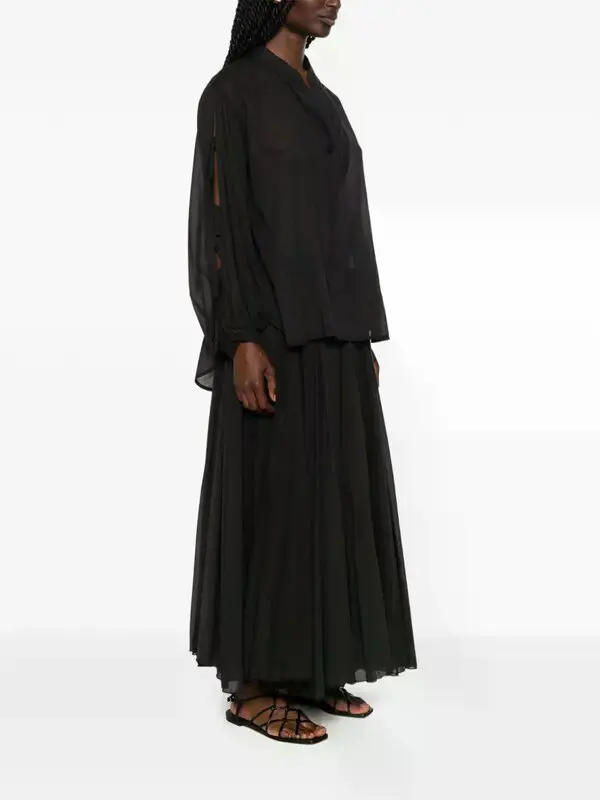 PHILIA LOFT Cut-out Tie-fastening Blouse