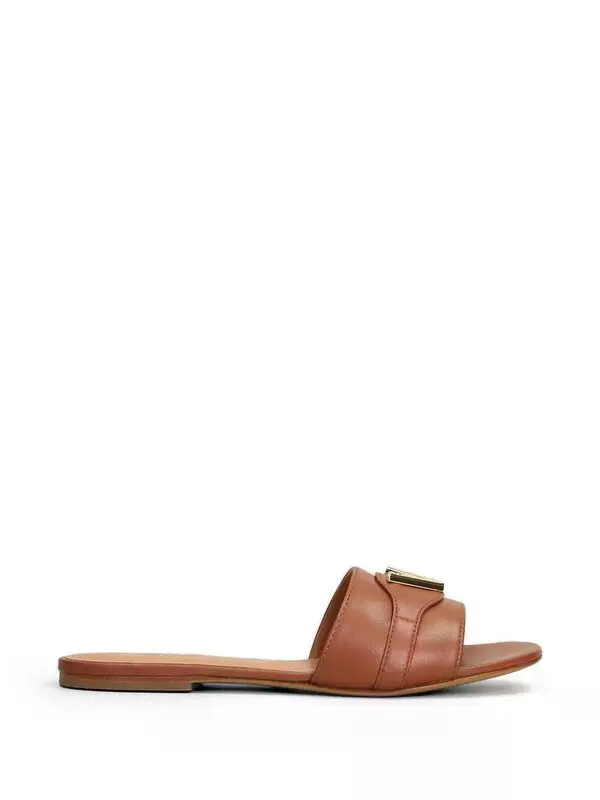 VIA ROMA 15 Leather Flat Sandals