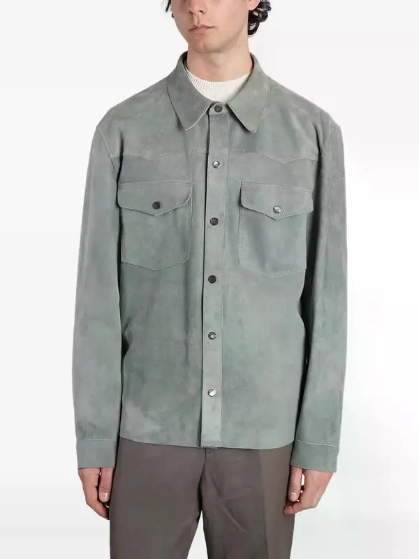 SALVATORE SANTORO Suede Western-style Shirt Jacket
