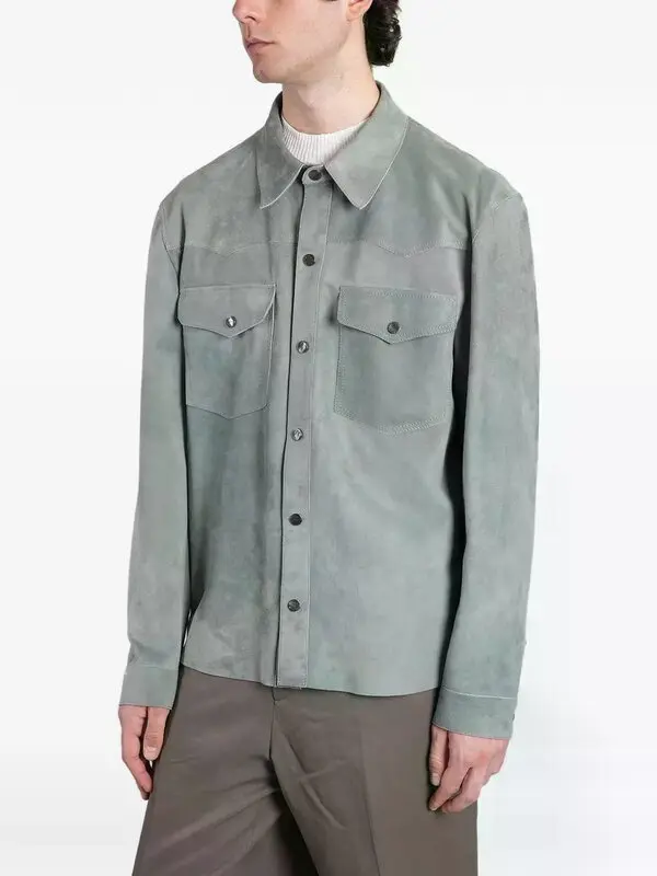 SALVATORE SANTORO Suede Western-style Shirt Jacket