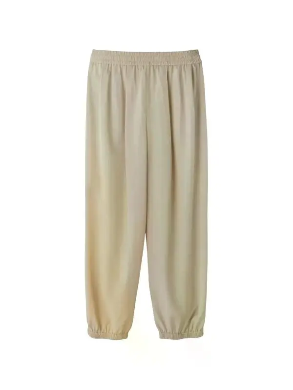 RECTO Pleated Trousers With Elasticated Cuffs
