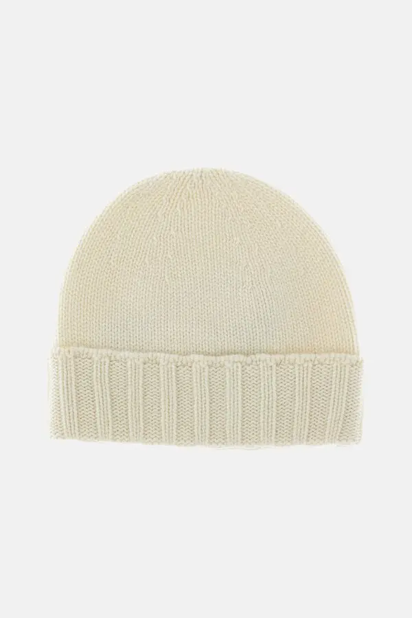 DRUMOHR Ribbed Wool Beanie - Bianco