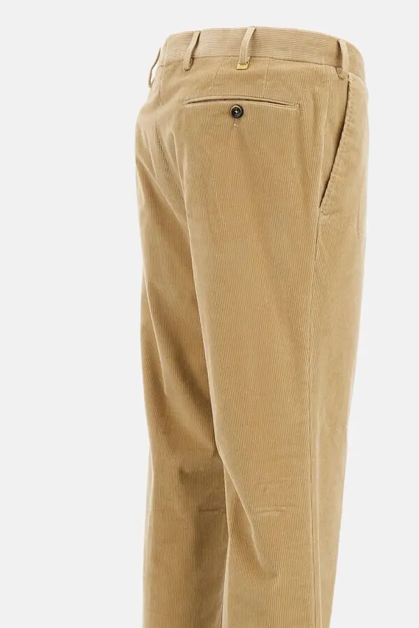 PT TORINO Ribbed Slim Fit Trousers