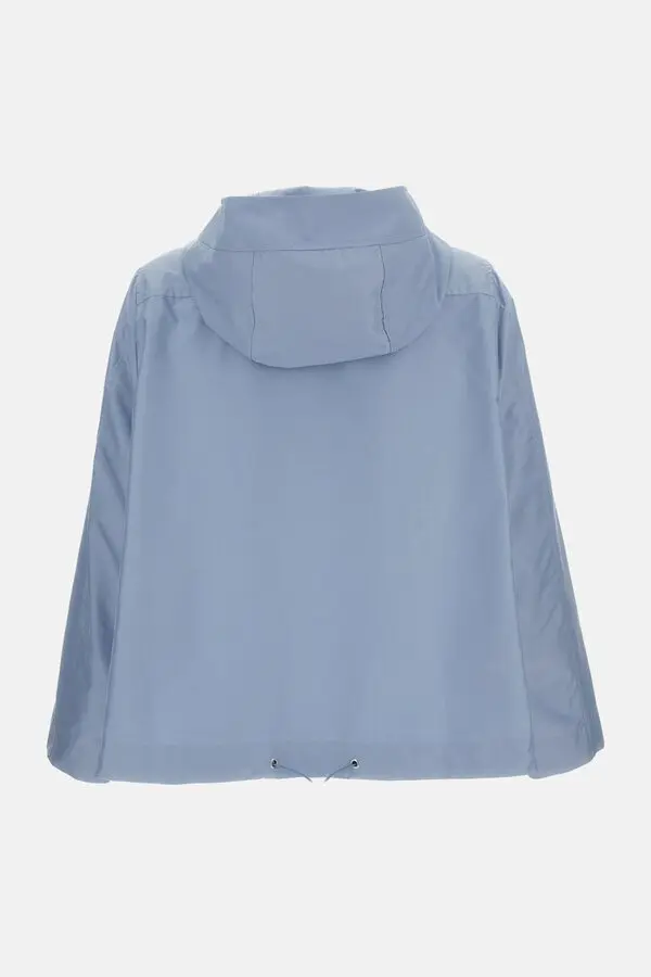 FAY Short Parka In Technical Poplin - Sky Blue
