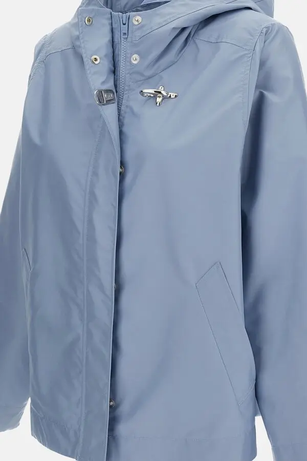 FAY Short Parka In Technical Poplin - Sky Blue