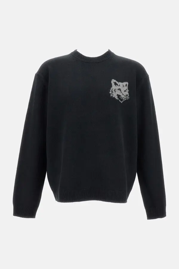 Maison Kitsuné Intarsia Fox Head Merino Wool Sweater