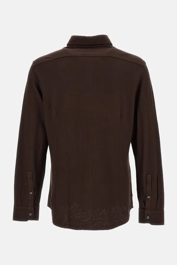 DRUMOHR Camicia Collo Francese - Marrone