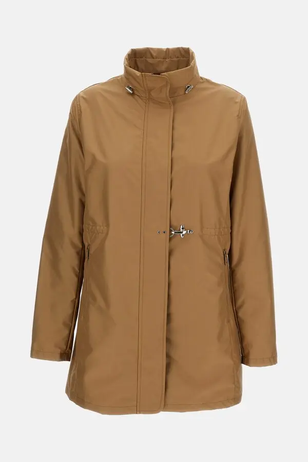 FAY Virginia Jacket In Technical Poplin - Brown