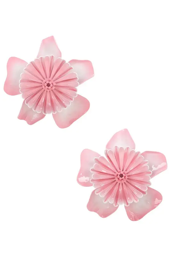 Chloé Flower Stud Earrings - Fuchsia Pink