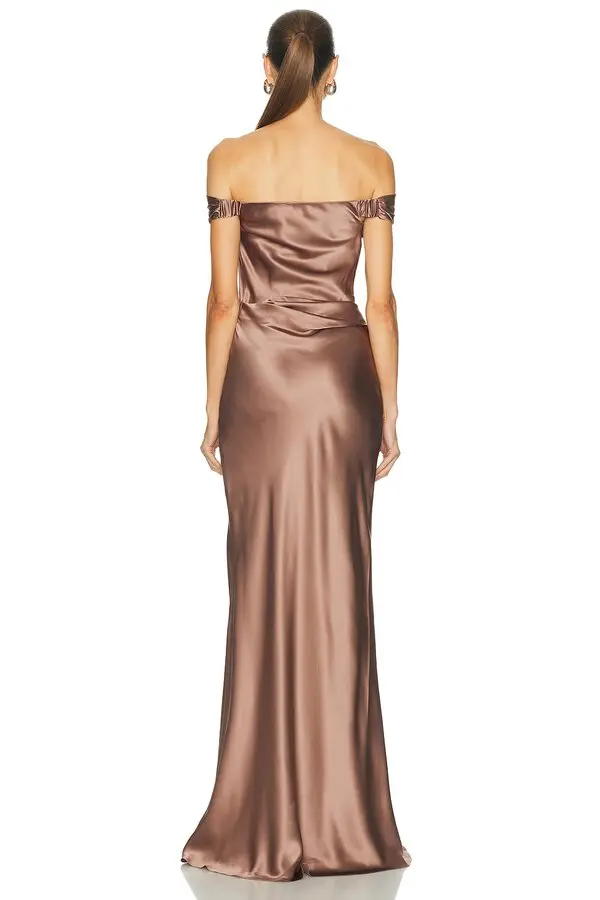THE SEI Bardot Gown - Truffle