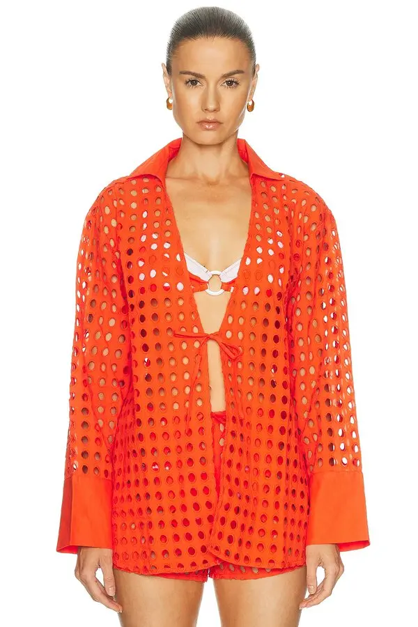 Solid & Striped The Jaclyn Tunic Dress - Habanero