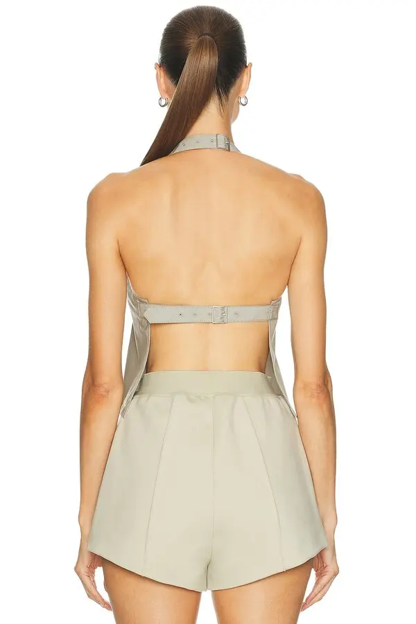Wardrobe.NYC Clean Backless Halter Top