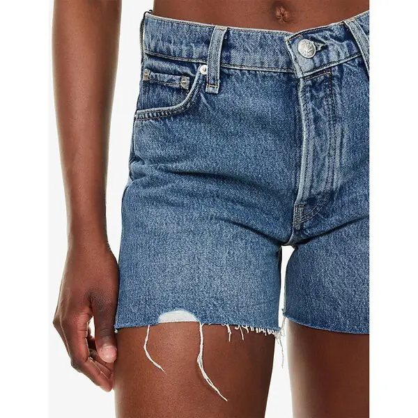 Rag & Bone Frayed Hem Denim Shorts