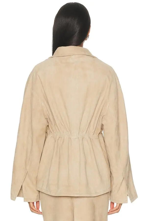 Nour Hammour Passage Suede Jacket - Creme